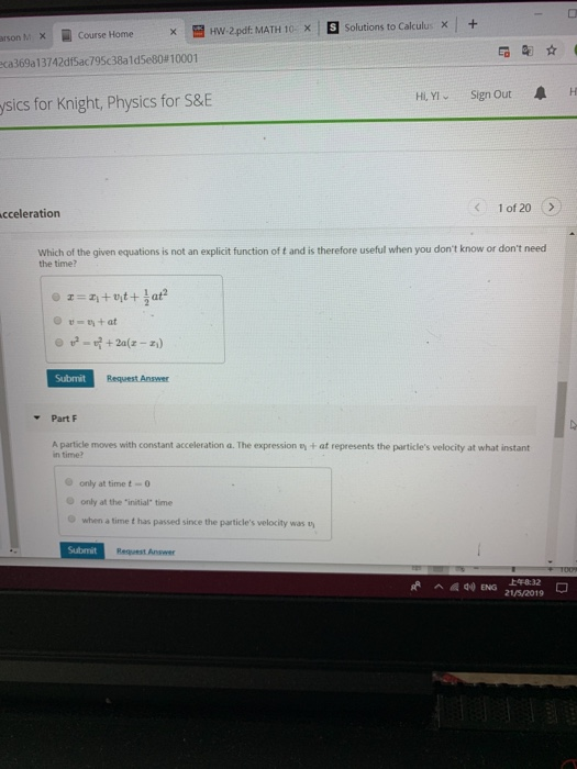 Solved I + x Solutions to Calculu. X HW-2pdf: MATH 10- × | Chegg.com