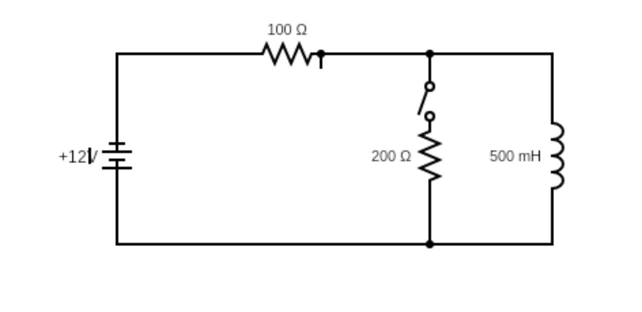 Solved Solve this RL circuit with a natural response | Chegg.com