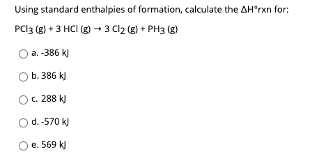 Solved Using standard enthalpies of formation, calculate the | Chegg.com