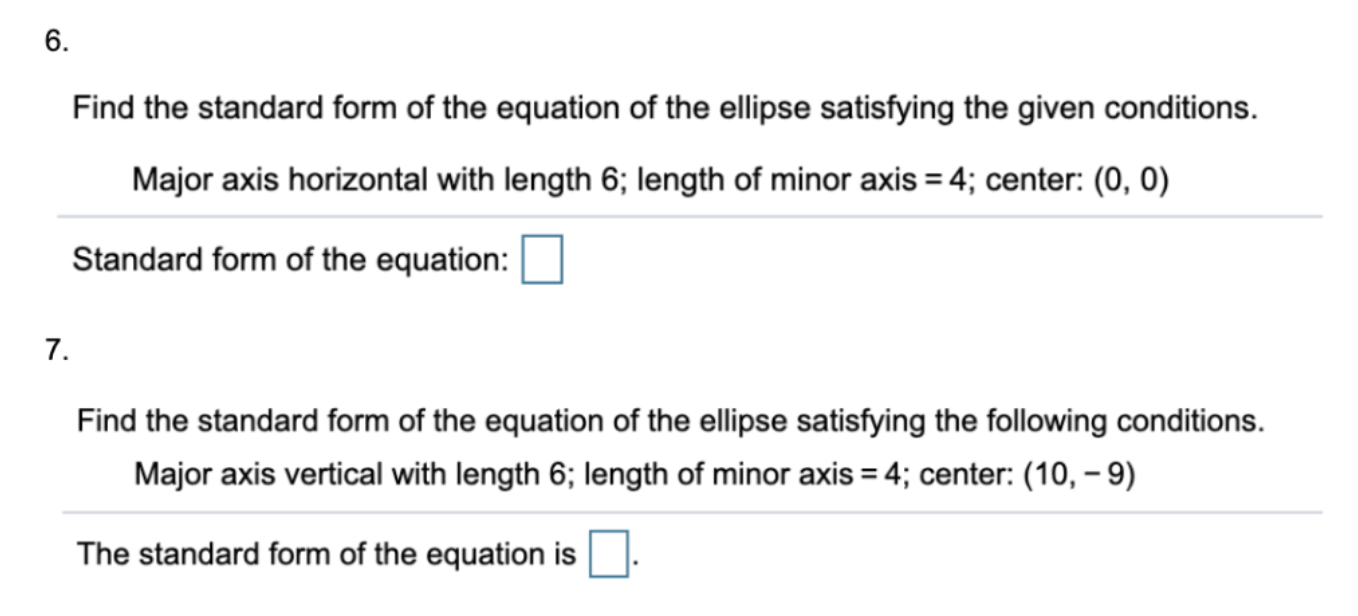 Solved 2. Find the standard form of the equation of the | Chegg.com