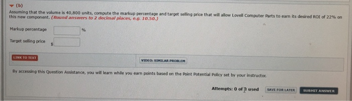 Solved Problem 8-2A (Part Level Submission) Lovell Computer | Chegg.com