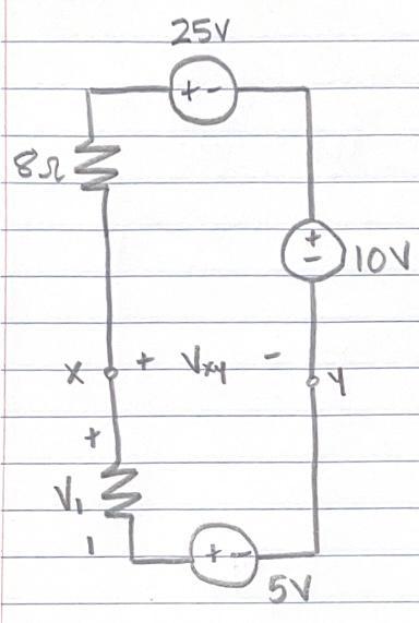 Solved For the following network, use KVL to find a) I, V1. | Chegg.com
