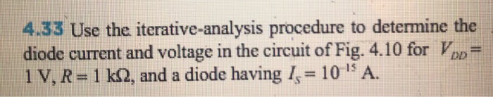 Solved 4.33 Use the iterative-analysis procedure to | Chegg.com