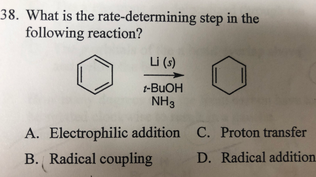 Solved 38. What is the rate-determining step in the | Chegg.com
