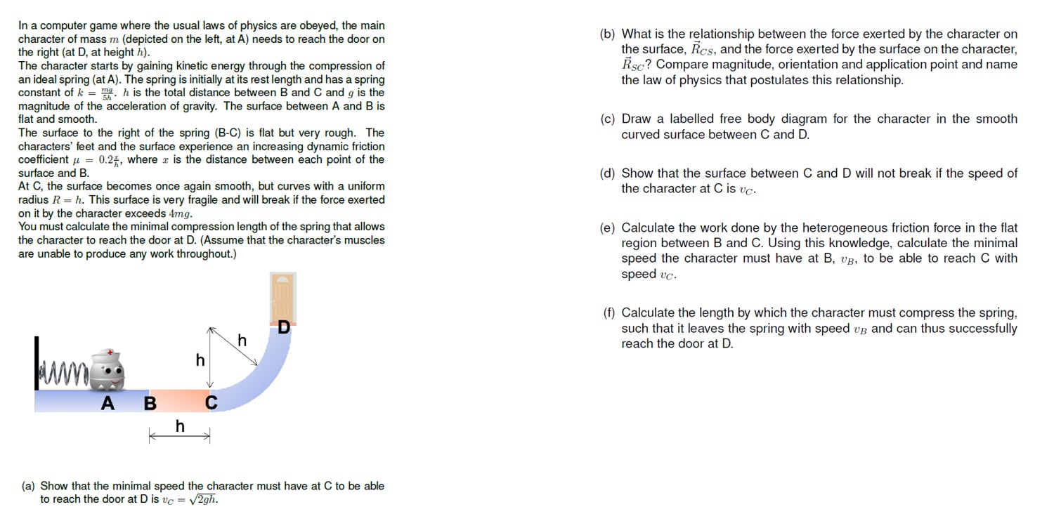Solved In a computer game where the usual laws of physics | Chegg.com