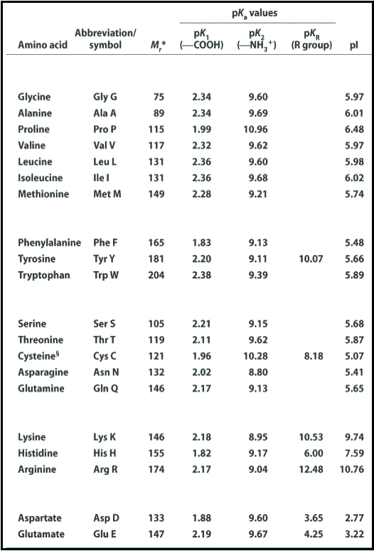 Solved The pKa values of amino acids are given in | Chegg.com