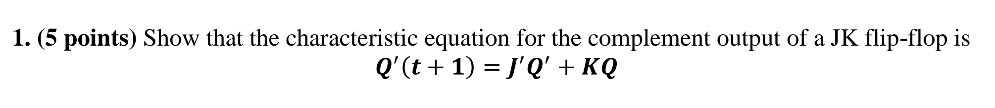 Solved 1. (5 points) Show that the characteristic equation | Chegg.com