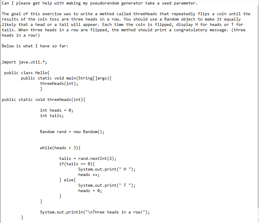 Solved Can I Please Get Help With Making My Pseudorandom