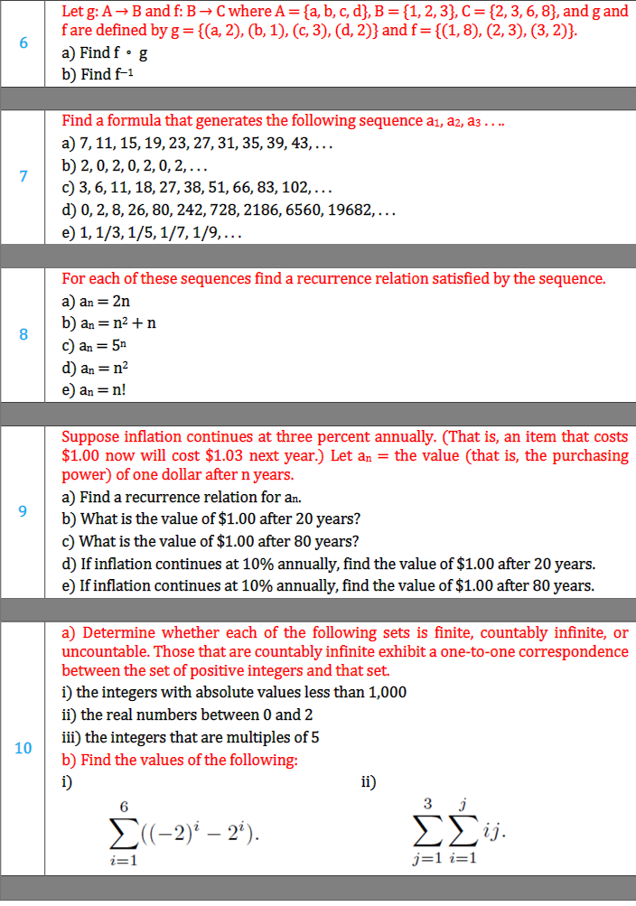Solved Let g:A→B and f:B→C where | Chegg.com