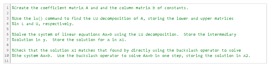 Solved In this activity you will find the LU decomposition | Chegg.com