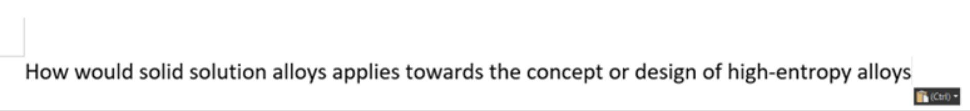 Solved How would solid solution alloys applies towards the | Chegg.com