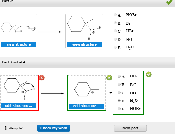 Solved Part 2: ОА. нове B. Br C. HBO D. HO- E. H0 view | Chegg.com