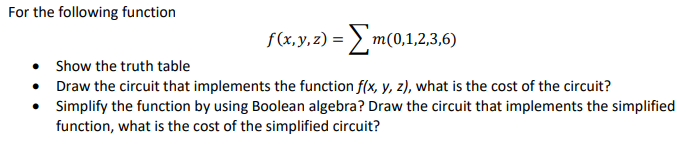Solved For the following function 𝑓(𝑥, 𝑦, 𝑧) = | Chegg.com