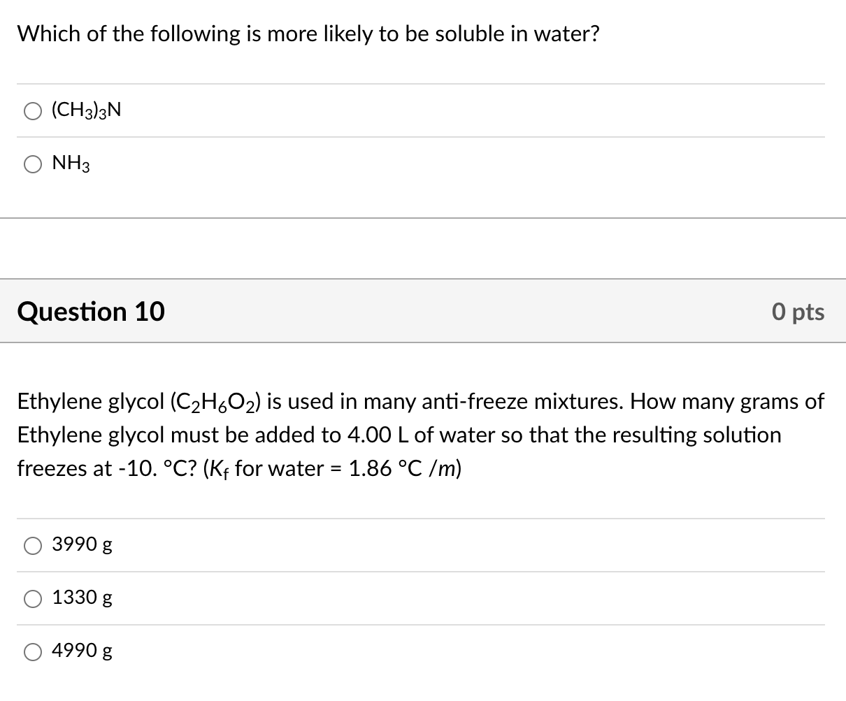 Solved Which of the following is more likely to be soluble | Chegg.com