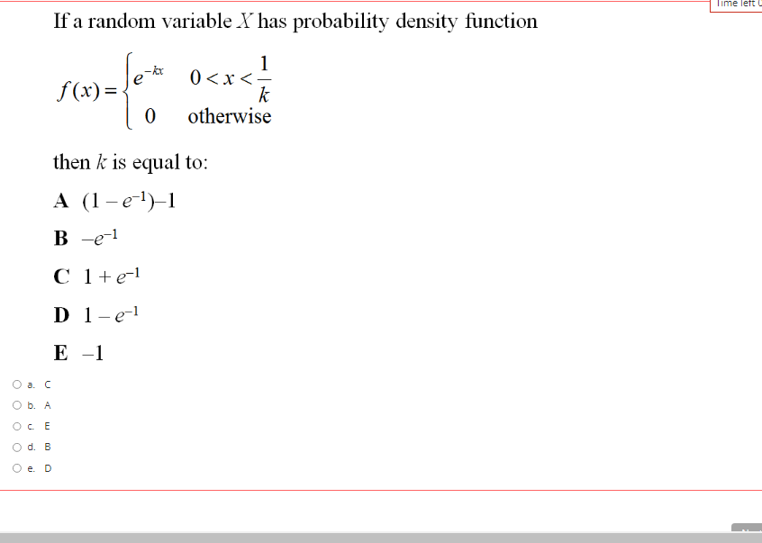 Solved If a random variable X has probability density | Chegg.com