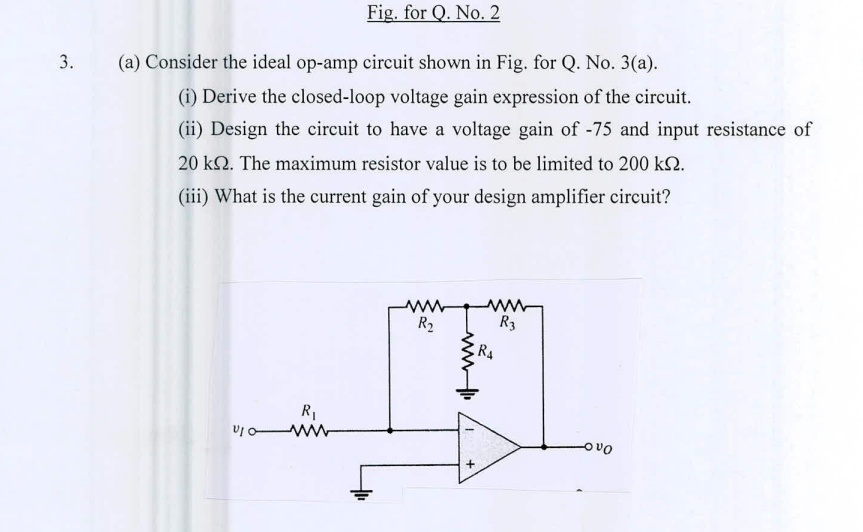 Solved (a) Consider the ideal op-amp circuit shown in Fig. | Chegg.com