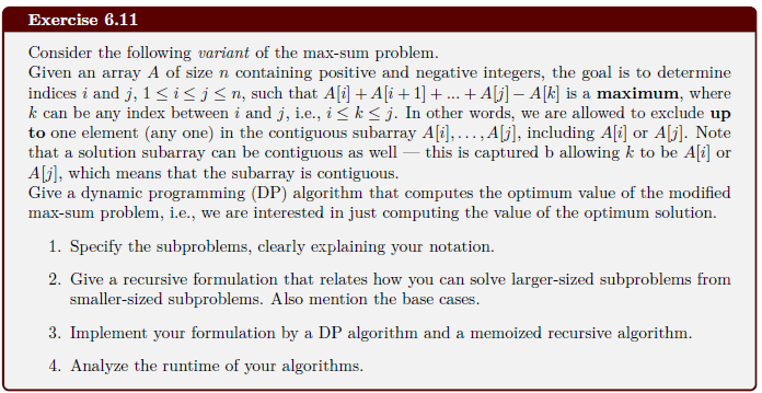Solved Exercise 6.11 Consider the following variant of the | Chegg.com