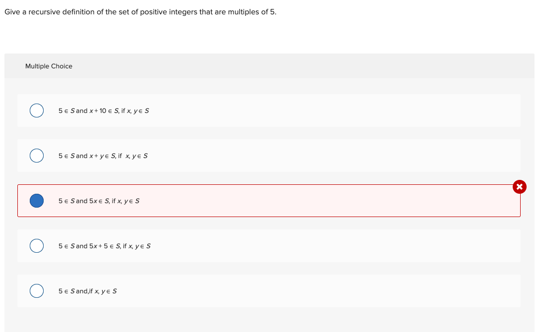 Solved Give A Recursive Definition Of The Set Of Positive 