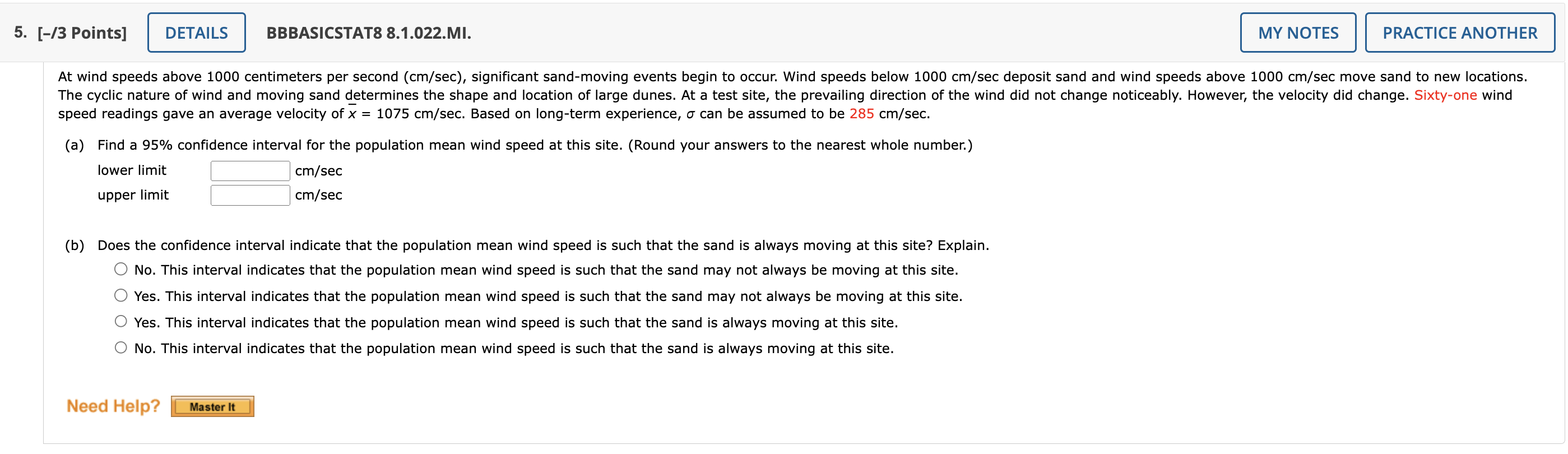 Solved speed readings gave an average velocity of xˉ=1075 | Chegg.com