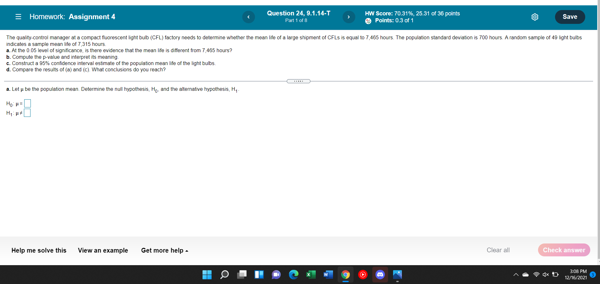 Solved = Homework: Assignment 4 Question 24, 9.1.14-T Part 1 | Chegg.com