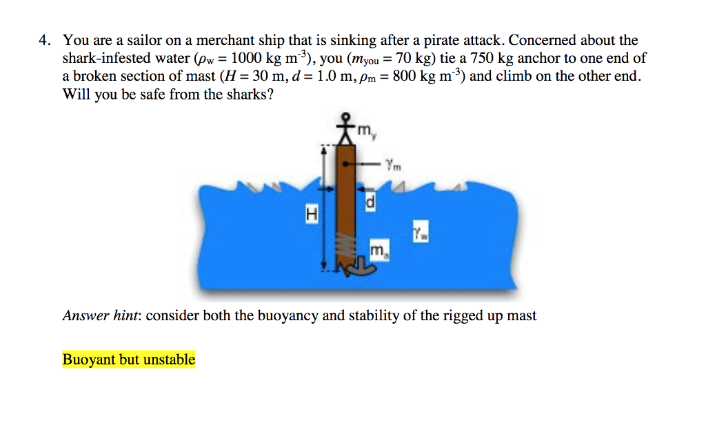 Solved You are a sailor on a merchant ship that is sinking | Chegg.com