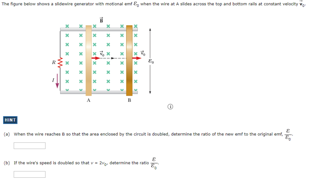 Solved The gure below shows a slide ire generator with | Chegg.com