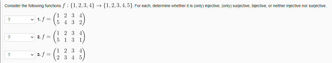 Solved Consider the following functions | Chegg.com