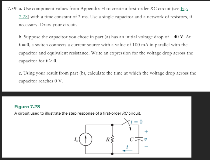 Solved .59 a. Use component values from Appendix H to create | Chegg.com