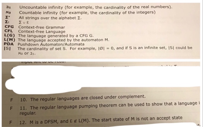 Solved 21 Uncountable infinity (for example, the cardinality | Chegg.com