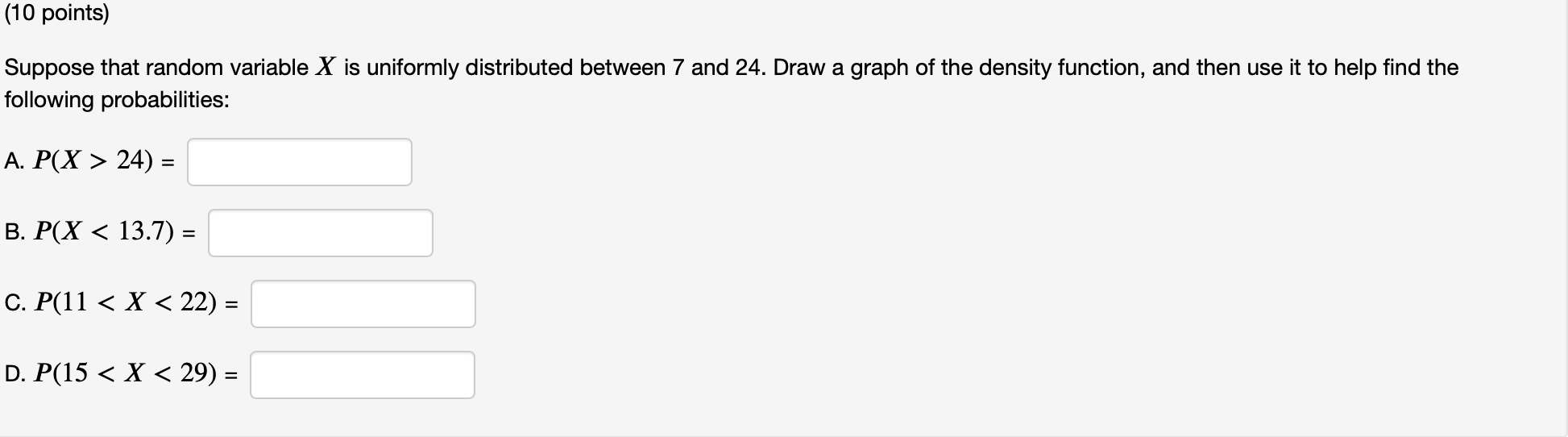 Solved Suppose That Random Variable X Is Uniformly 7452