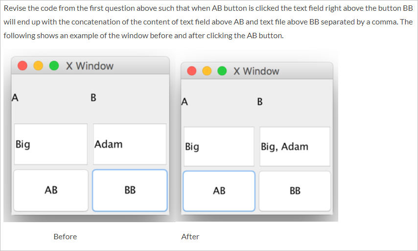 Complete the code to create the 200x200 window shown. | Chegg.com