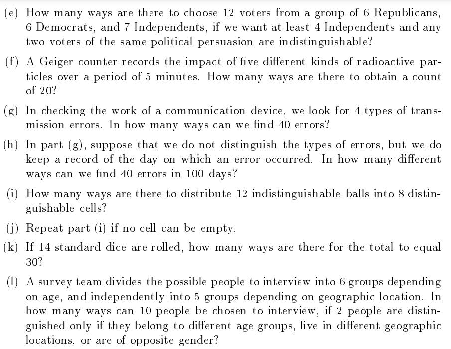 Solved In each of the following, set up the appropriate | Chegg.com