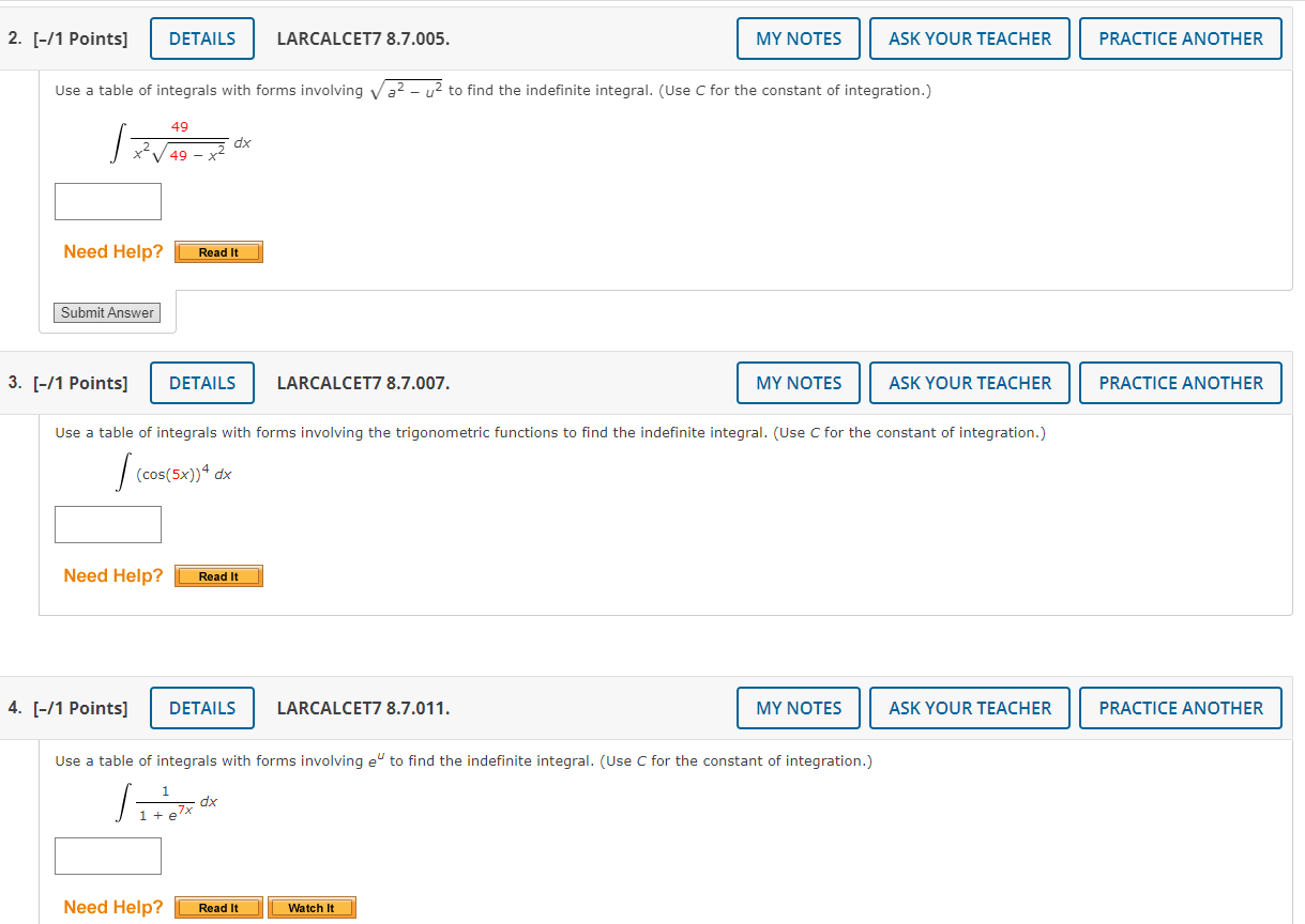 Solved Use a table of integrals with forms involving a2 − u2 | Chegg.com
