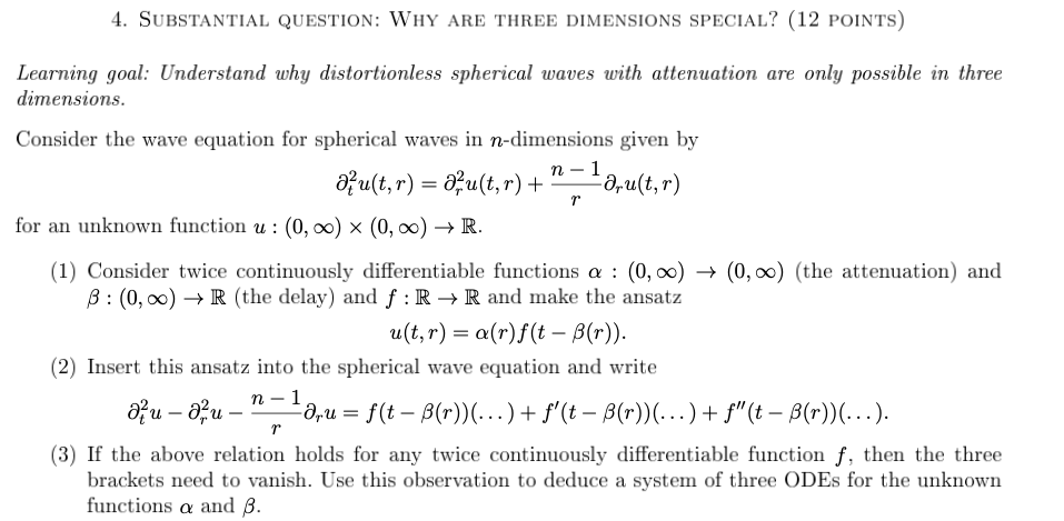 Solved 4. SUBSTANTIAL QUESTION: WHY ARE THREE DIMENSIONS | Chegg.com