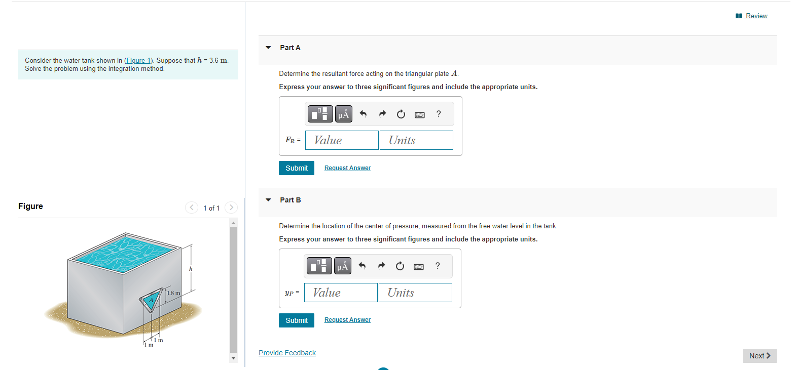 Solved Consider the water tank shown in (Figure 1). Suppose | Chegg.com