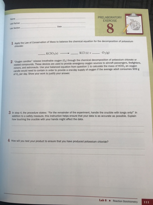 Solved PRELABORATORY EXERCISE Lab Partner 8 Date Lab | Chegg.com Solved PRELABORATORY EXERCISE Lab Partner 8 Date Lab | Chegg.com