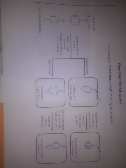 Solved Flow Chart for Extraction Complete all blank boxes | Chegg.com