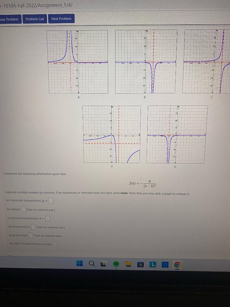 Determine the following information given that | Chegg.com