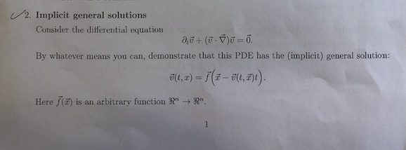 Solved 2. Implicit general solutions Consider the | Chegg.com