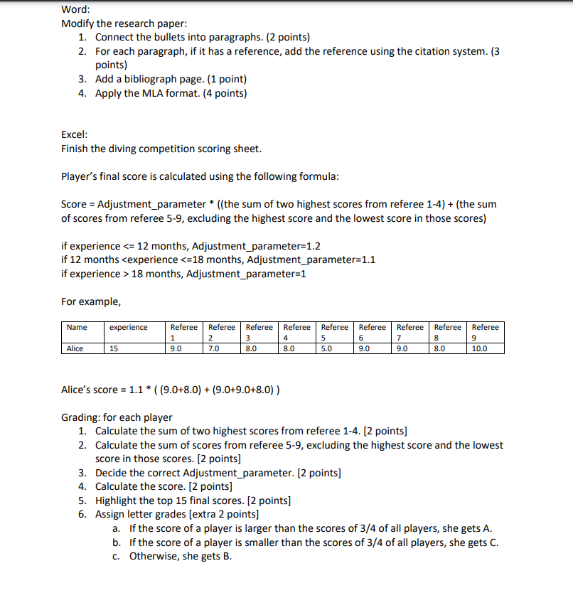 Solved Modify the research paper: 1. Connect the bullets | Chegg.com