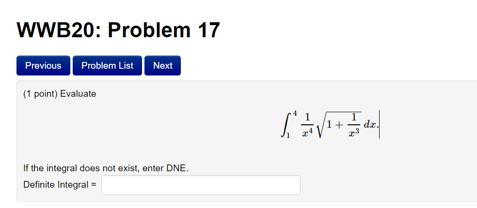 Solved WWB20: Problem 17 Previous Problem List Next (1 | Chegg.com