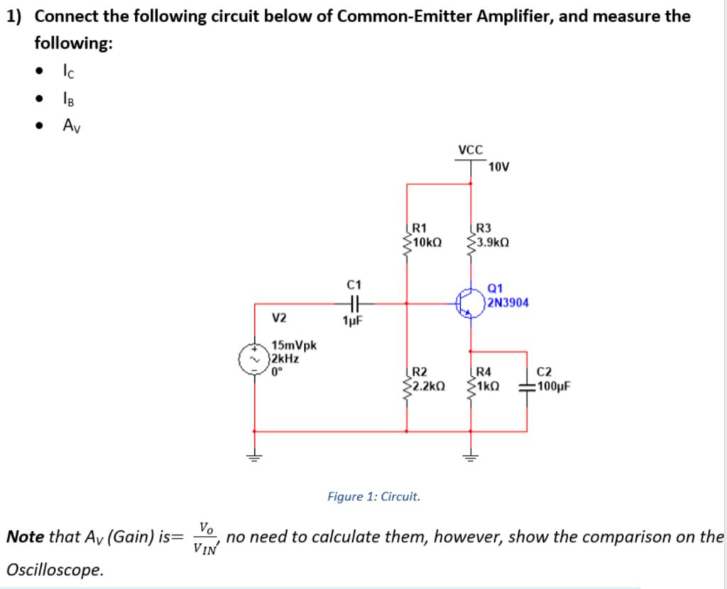 Solved 1) Connect the following circuit below of | Chegg.com