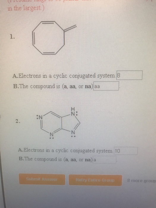 Solved Electrons in a cyclic conjugated system. 8 B. The | Chegg.com