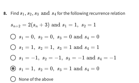 Solved Find s1 ,s2 , s3 , and s4 for the following | Chegg.com