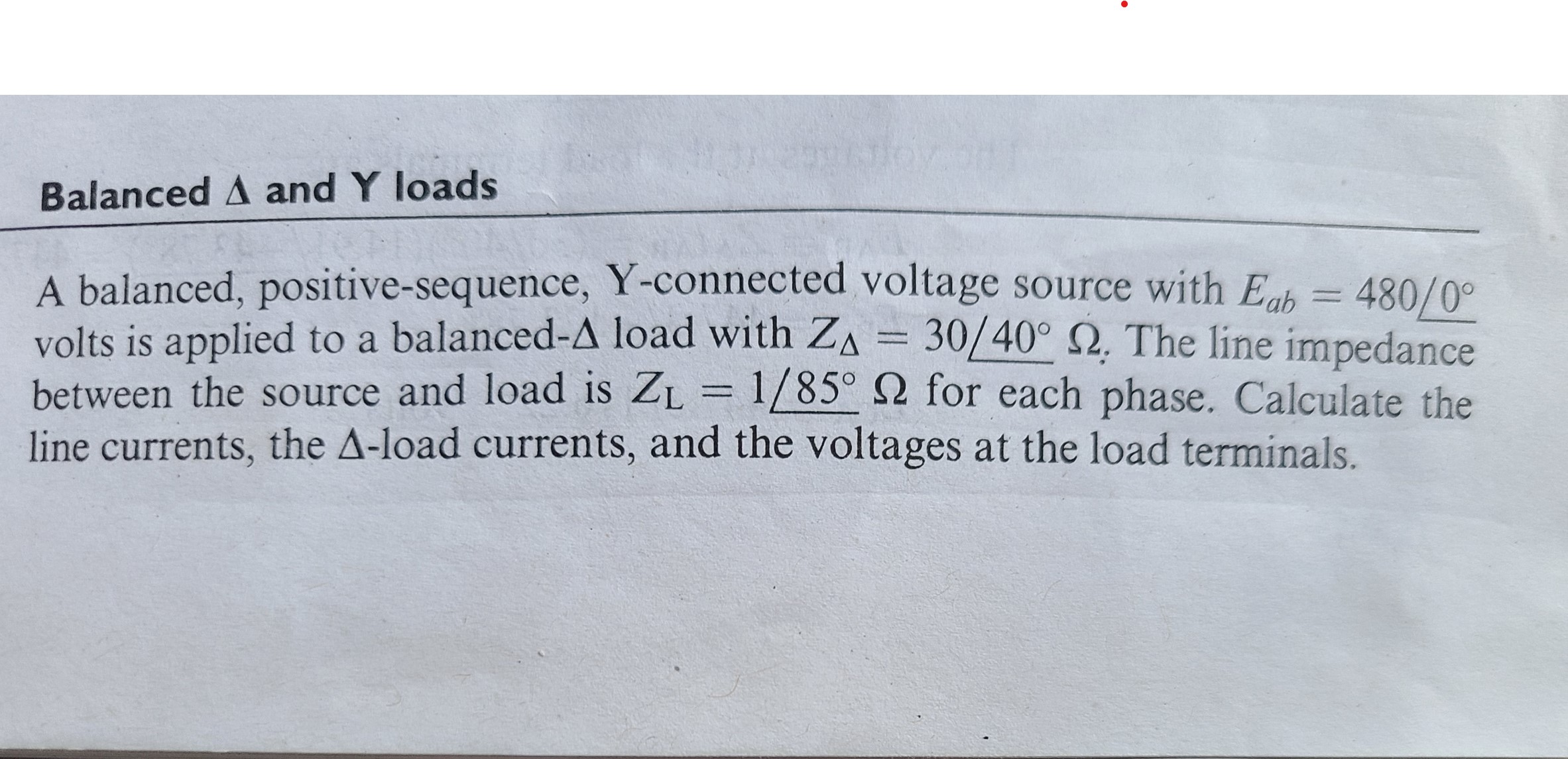 Solved A balanced, positive-sequence, Y-connected voltage | Chegg.com