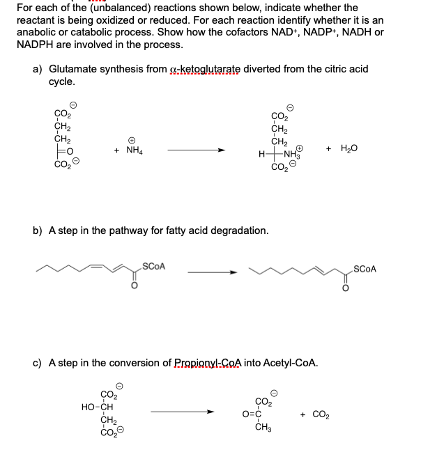 Solved For each of the (unbalanced) reactions shown below, | Chegg.com