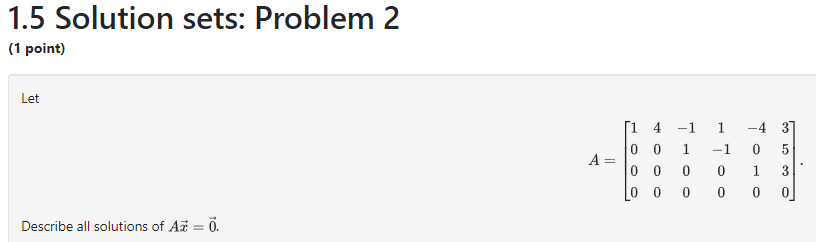 Solved 1.5 Solution sets: Problem 2 (1 point) Let | Chegg.com