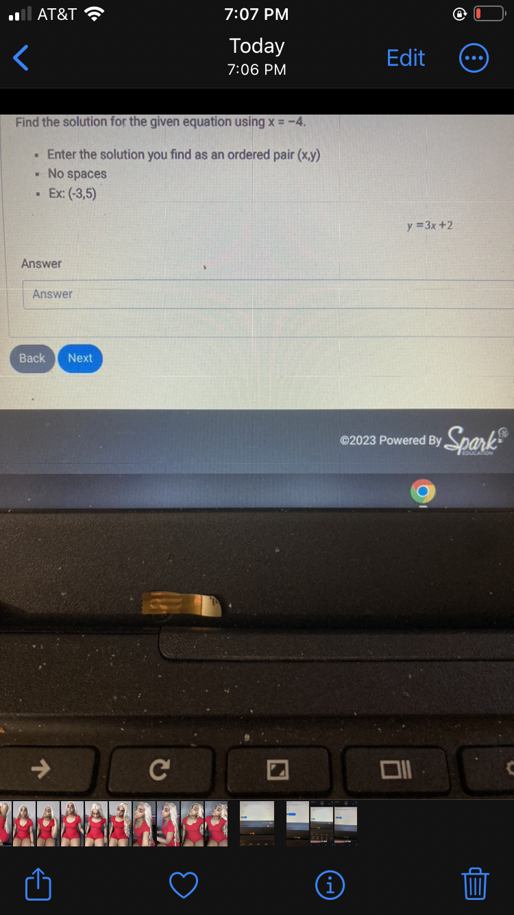 Solved Find the solution for the given equation using x=−4. | Chegg.com