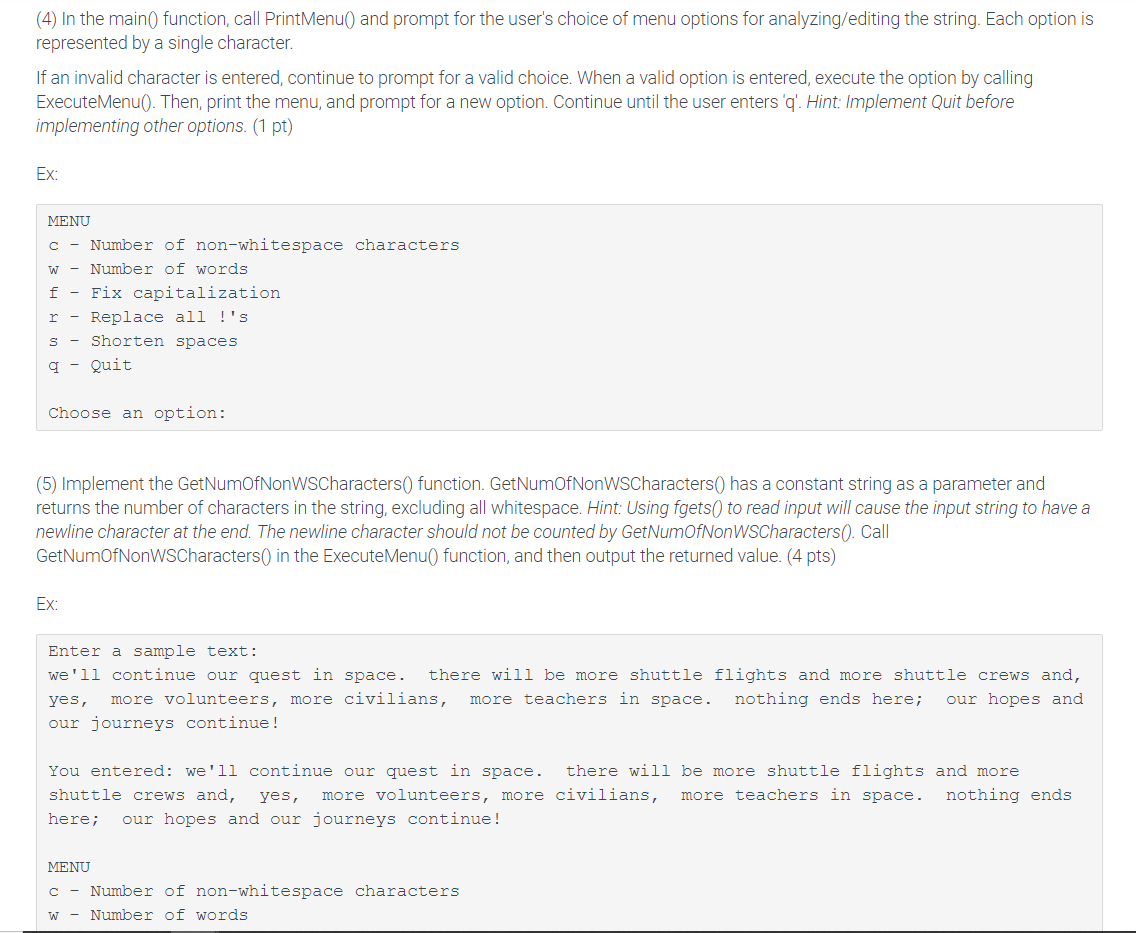 Solved 6.38 LAB*: Program: Authoring assistant (1) Prompt | Chegg.com
