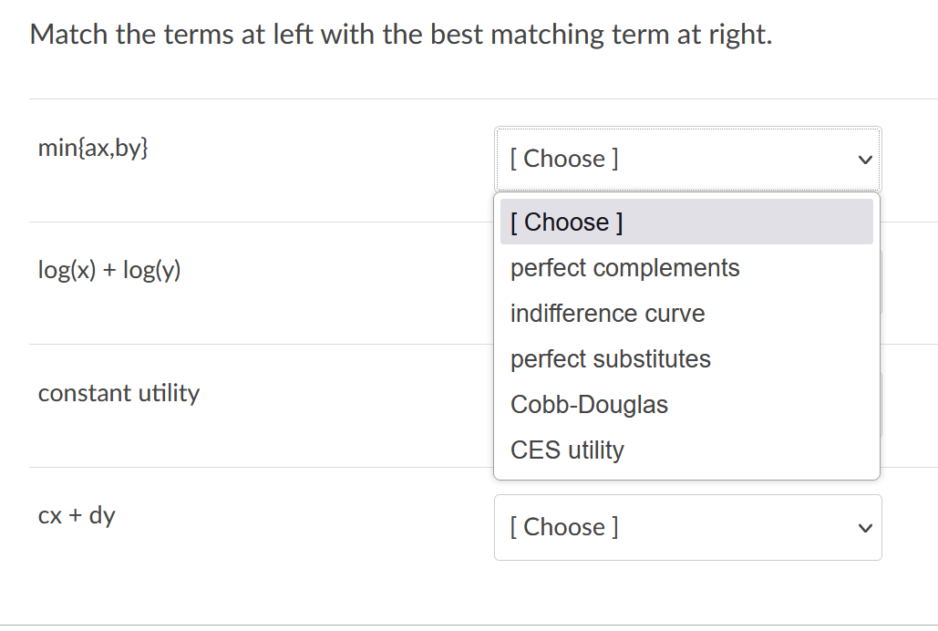 Solved Match the terms at ﻿left with the best matching term | Chegg.com